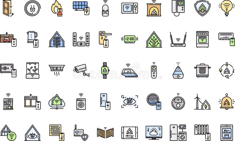 Domotics High-Quality Vector Icons Collection with Editable Stroke ...