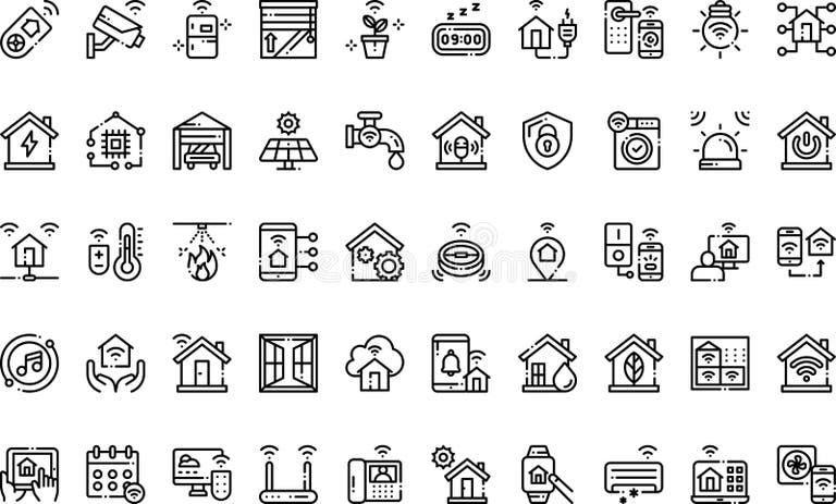 Domotics Icons High-Quality Vector Icons Collection with Editable ...