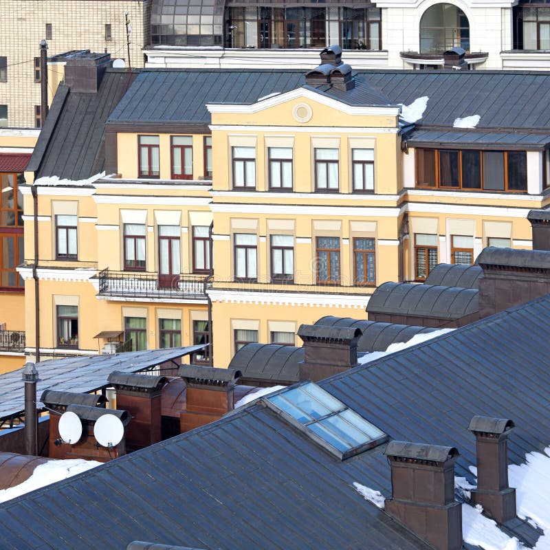Domy I Dachy Budynki Mieszkalni Obraz Stock - Obraz złożonej z domy ...
