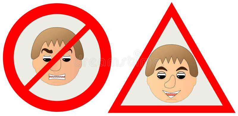 Don`t Be Angry, Keep Smiling Stock Vector - Illustration of attention ...