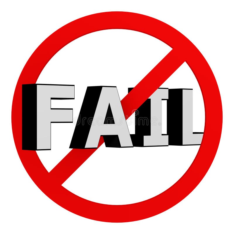 Don t fail stock illustration. Illustration of danger - 15668693