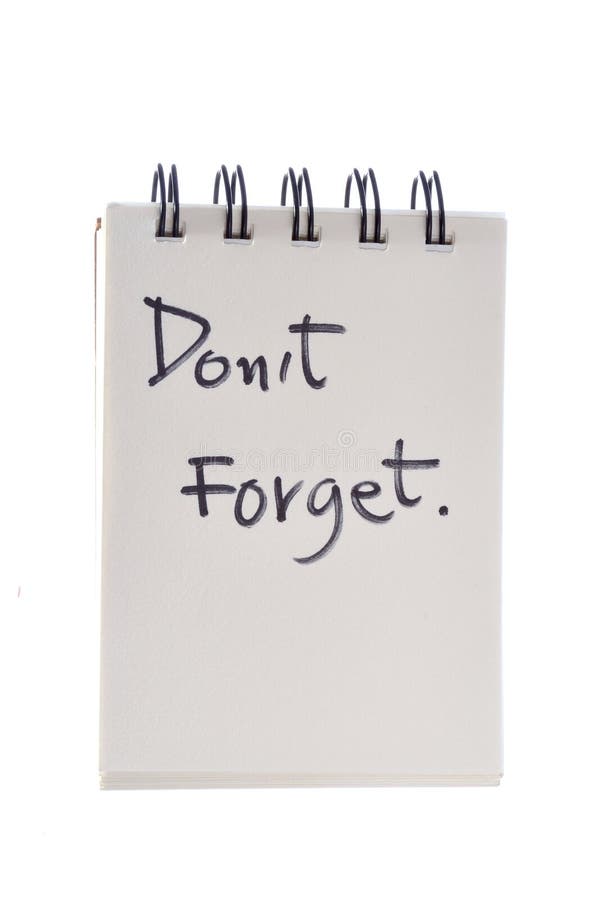 Don t forget note stock image. Image of paste, publish - 22613499