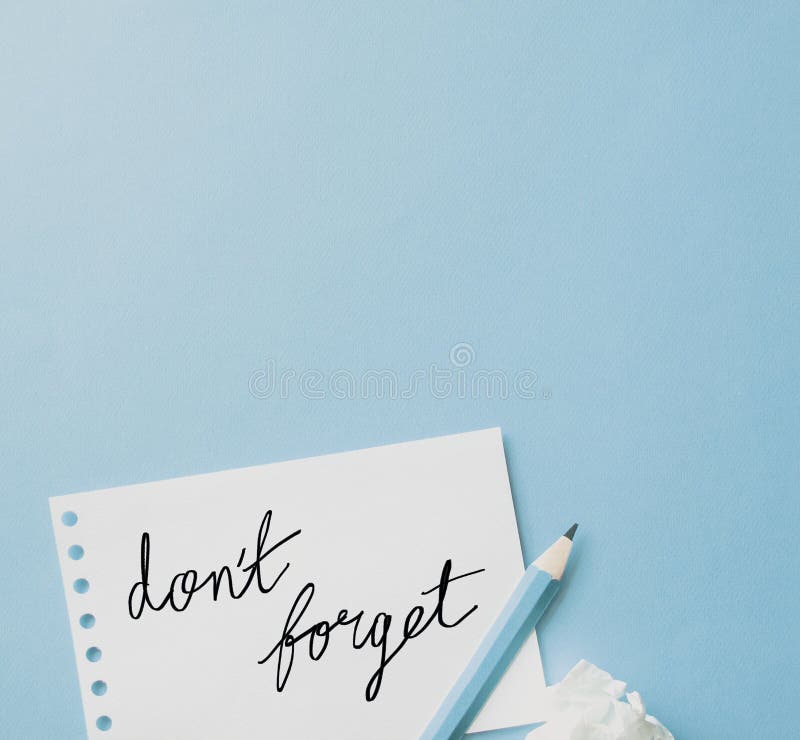 Aerial View of Don``t Forget Sticky Notes Stock Photo - Image of ...