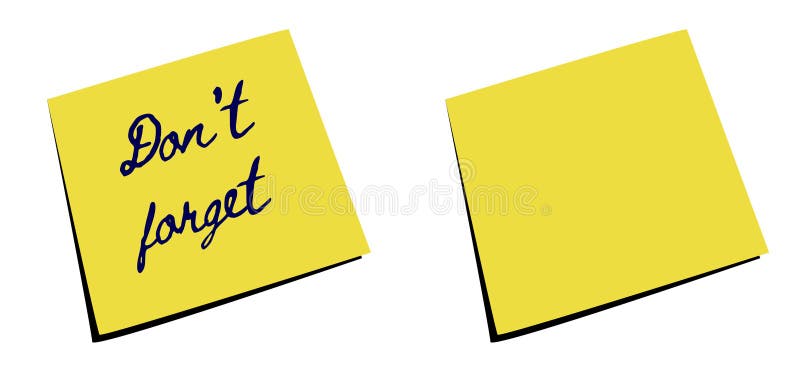 Don`t Forget Notes Logo - Vector Illustration Stock Photo ...