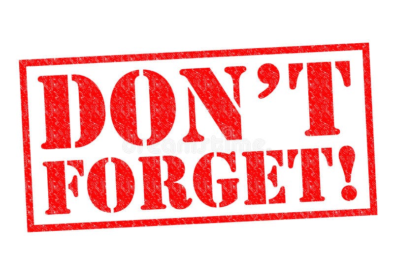Don t Forget stock vector. Illustration of reminder, forget - 24057926