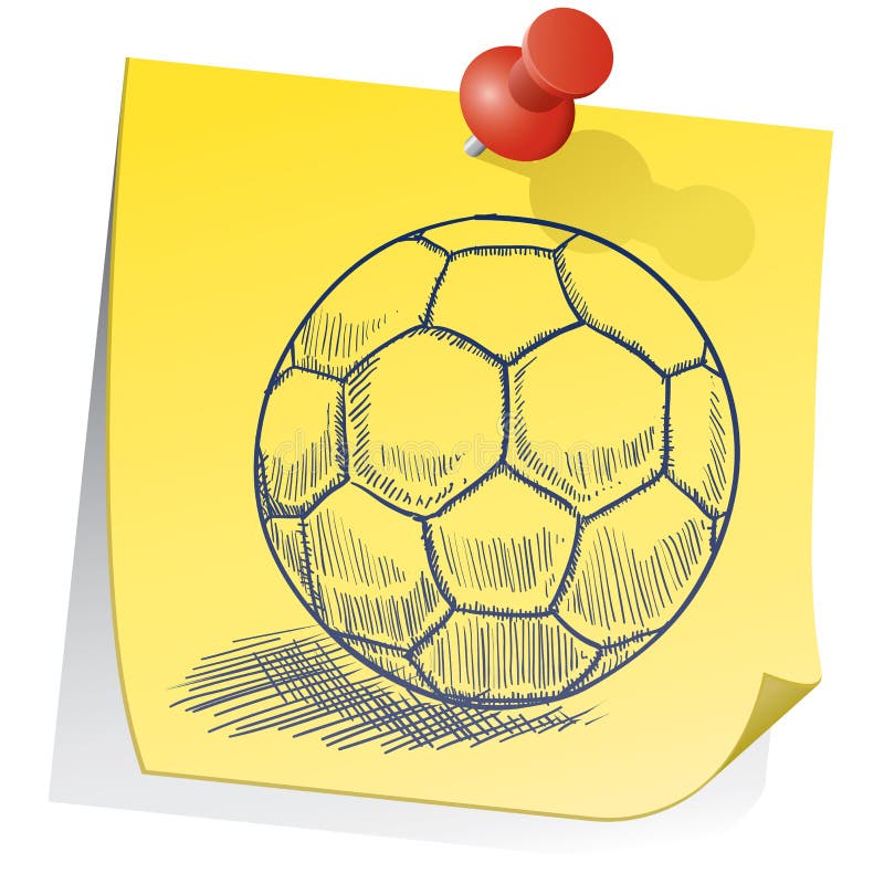 Don T Forget Soccer Practice Sketch Stock Illustration - Illustration ...
