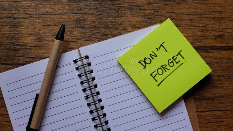 Do Not Forget On Sticky Note Isolated On White Stock Image - Image of ...