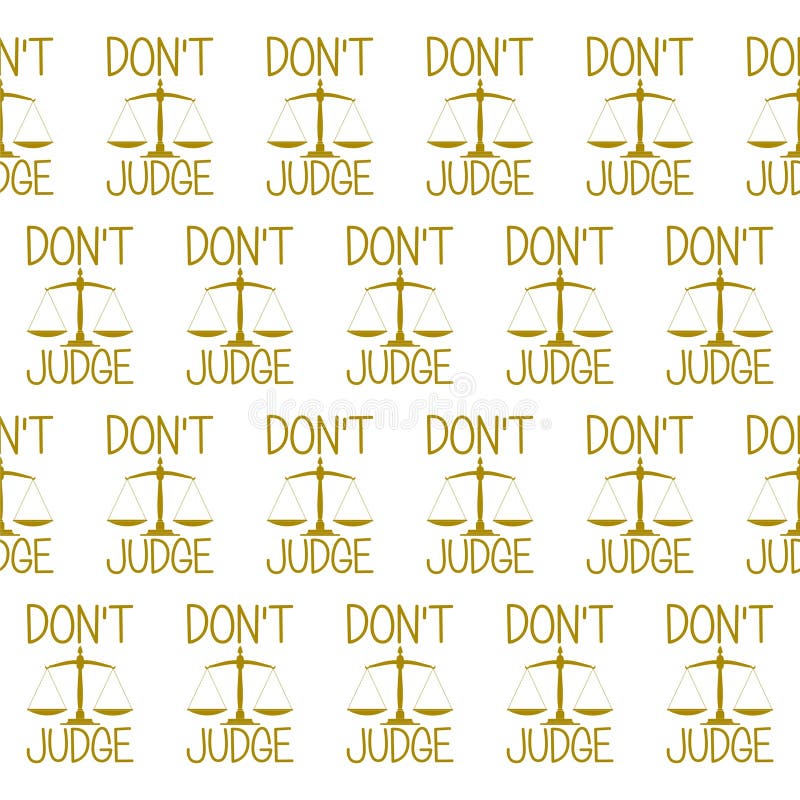 Don T Judge Icon Seamless Pattern Stock Vector - Illustration of ...