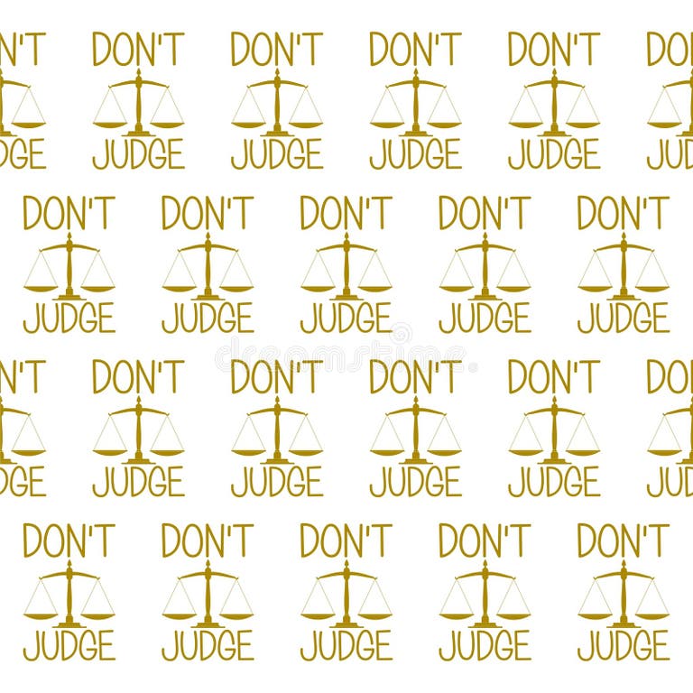 Don T Judge Icon Seamless Pattern Stock Vector - Illustration of ...