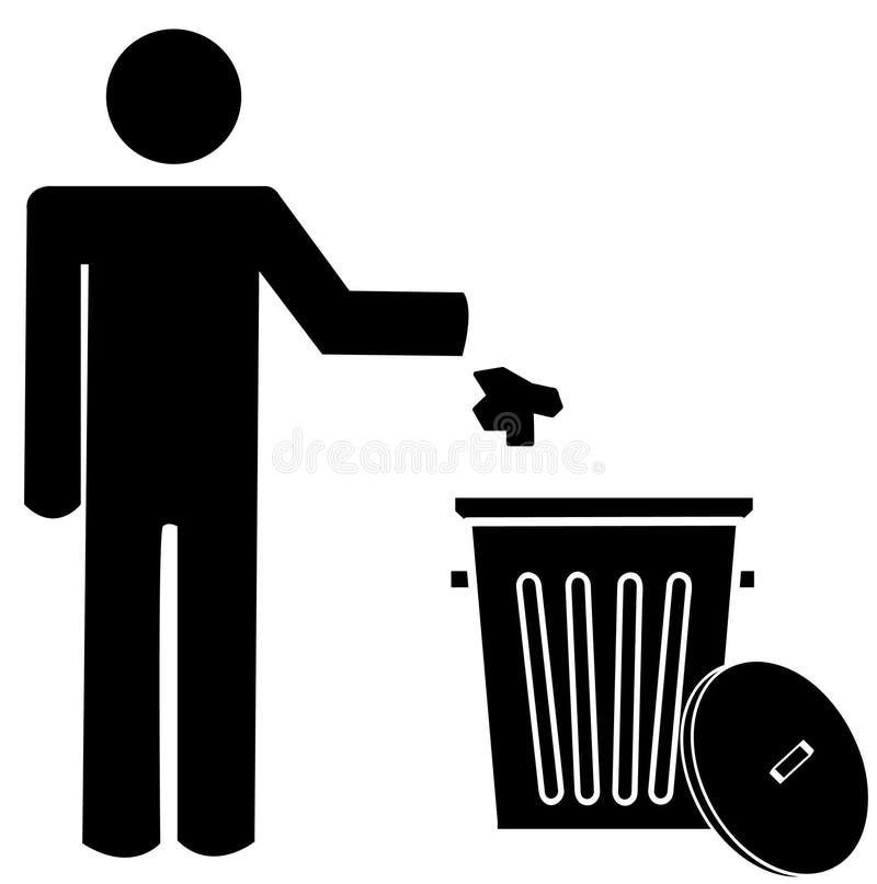 Don t litter stock vector. Illustration of throwing, notice - 4767577
