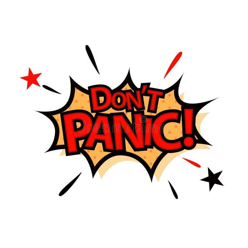 Don`t Panic in Comic Style. Vector Illustration Design Stock ...