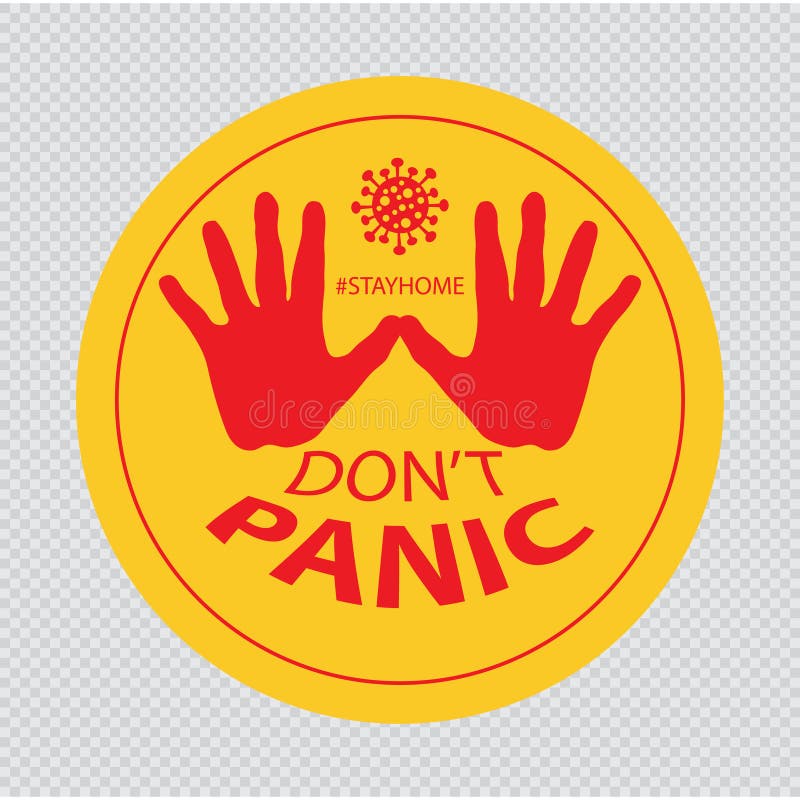 Don`t Panic Symbol Concept. Coronavirus Stock Vector - Illustration of ...