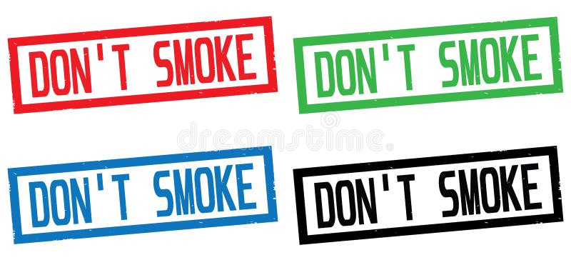 DON-` T RAUCH-Text, Auf Rechteckgrenzstempelzeichen Stock Abbildung ...