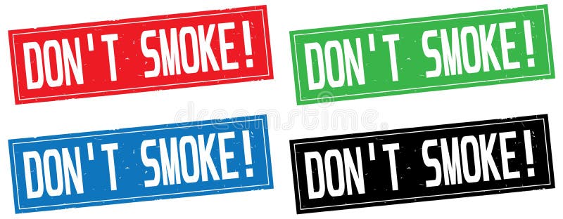 DON-` T RAUCH! Text, Auf Rechteckstempelzeichen Stock Abbildung ...
