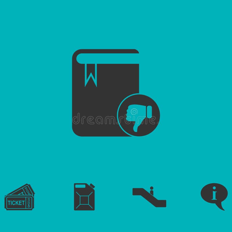 Don`t read book icon flat stock vector. Illustration of read - 137901950