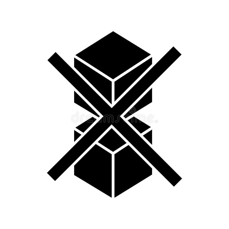 Don`t Stack. Vector Illustration Symbol. Stock Vector - Illustration of ...