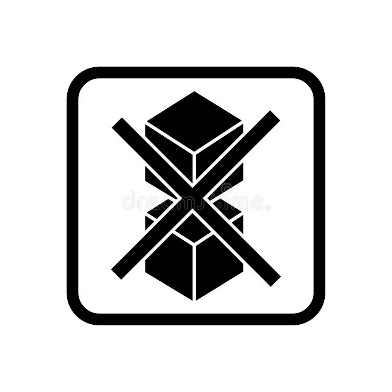 Don`t Stack. Vector Illustration Symbol. Stock Vector - Illustration of ...