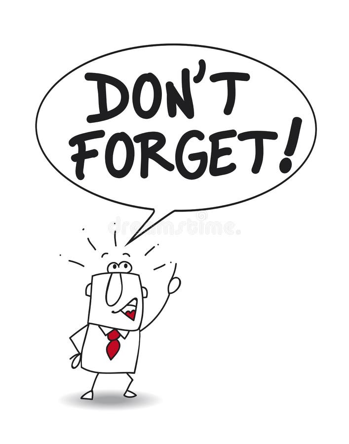 Don `t vergessen vektor abbildung. Illustration von amnestischen - 91771343