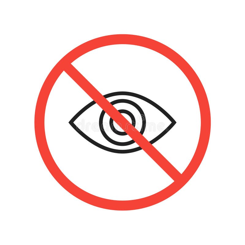 Don`t Watch Icon in Flat Style. Stop Watch Icon Stock Vector ...