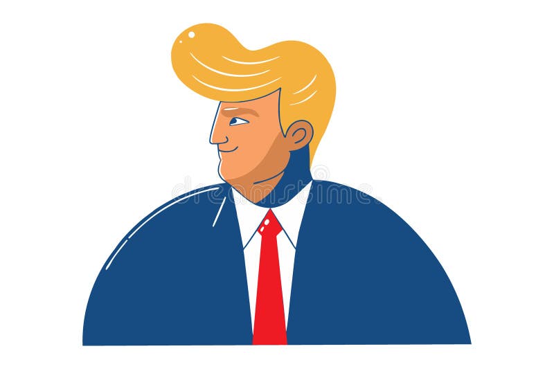 Donald Trump Hair. Vector Illustration Editorial Stock Photo ...