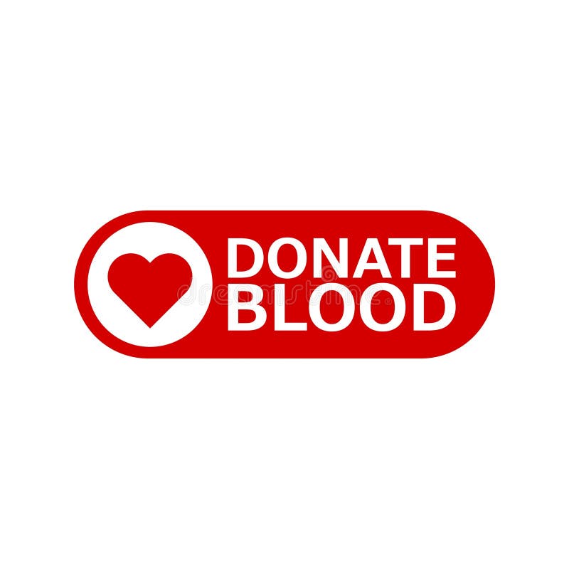Donate Blood Icon Isolated on White Background Stock Vector ...