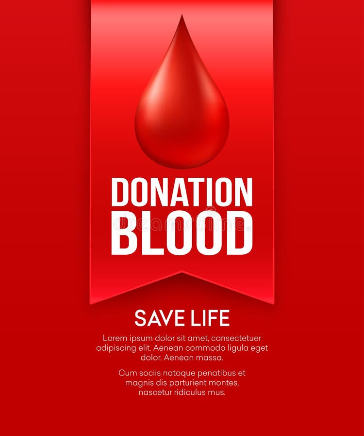 Donate Blood Poster Design. Vector Illustration Stock Vector ...