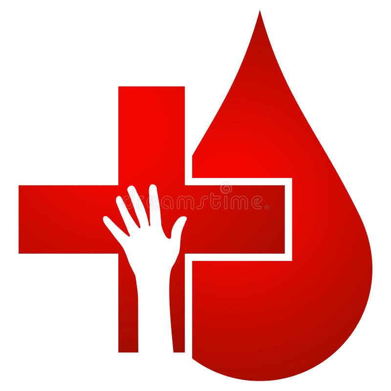 Blood Bank - Red Drop and Cross Stock Vector - Illustration of charity ...