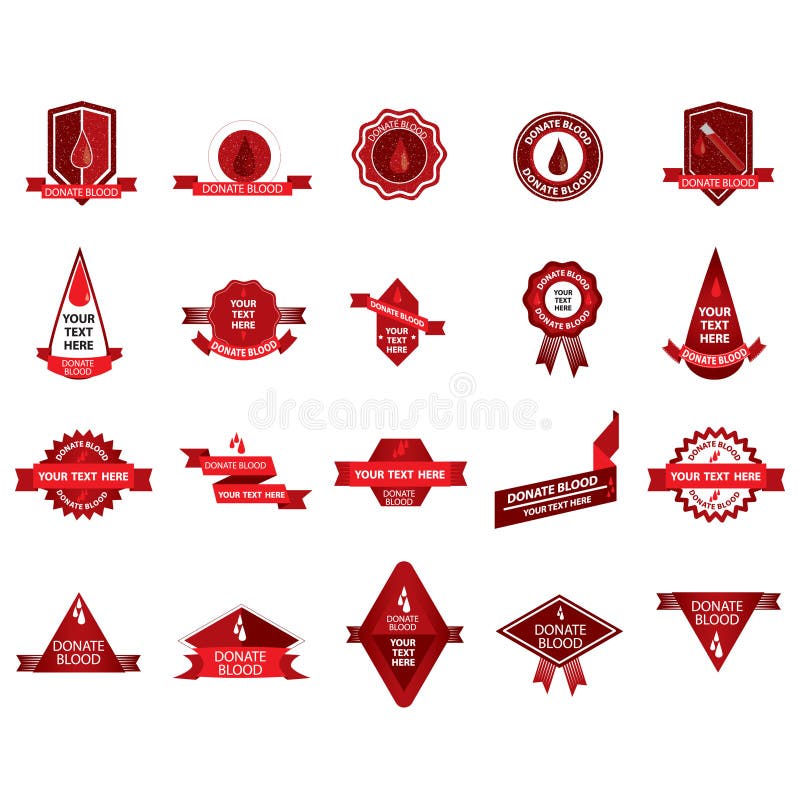 Donate Blood Set. Vector Illustration Decorative Design Stock Vector ...