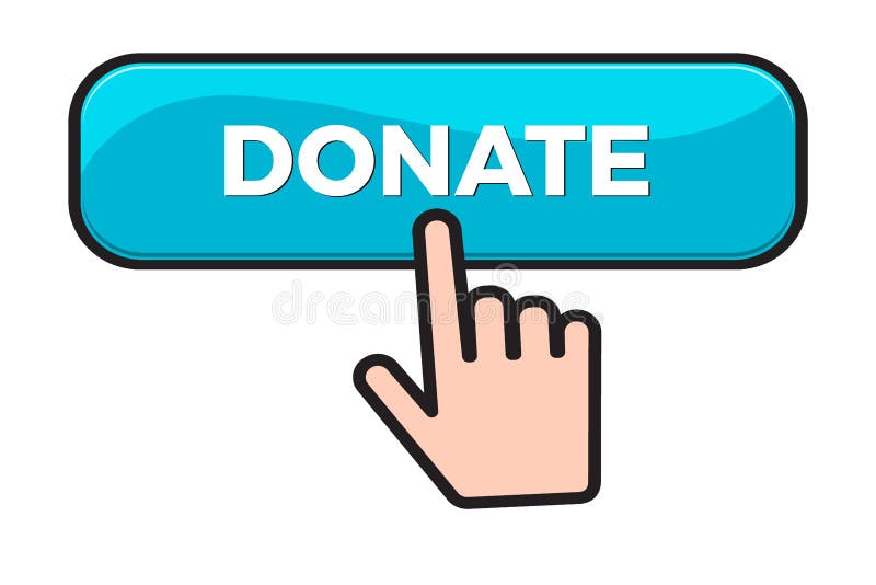 Donate Button and Finger Click Cursor. Donation Concept Stock Vector ...