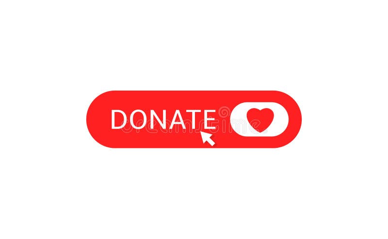 Donate button icon stock illustration. Illustration of funds - 170010869
