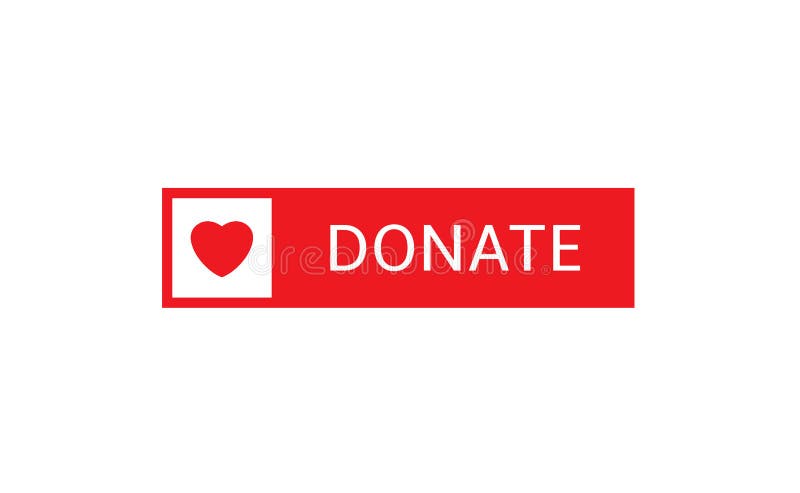 Donate button icon stock illustration. Illustration of label - 177252692