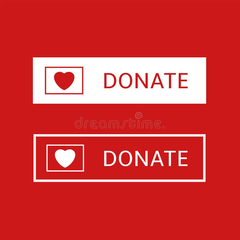Donate button icons stock illustration. Illustration of homepage ...