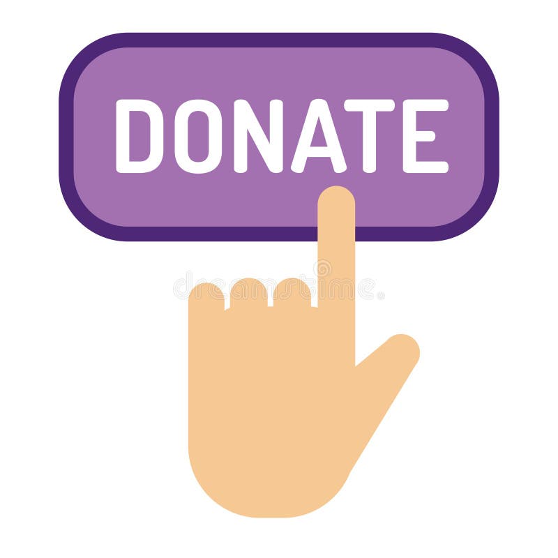 Donate Button Vector Illustration Help Icon Donation Gift Charity ...