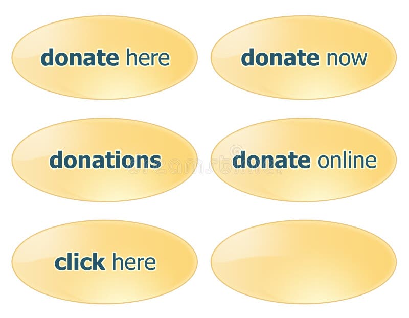 Donate Buttons stock illustration. Illustration of menu - 4785309