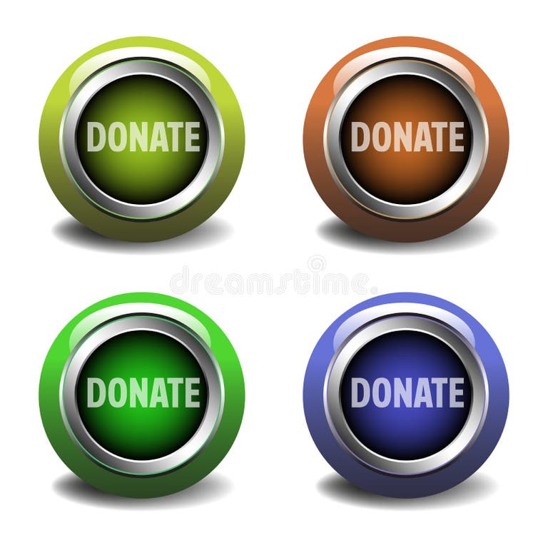 Donate buttons stock vector. Illustration of campaign - 76683191