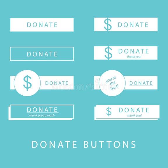 Donate Buttons stock vector. Illustration of graphic - 41669931