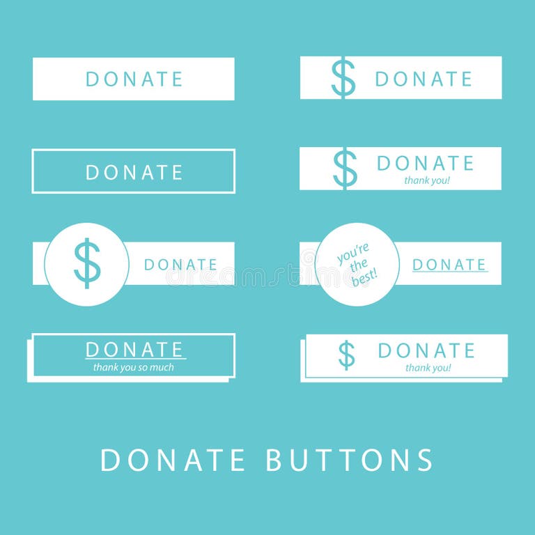 Donate Buttons stock vector. Illustration of graphic - 41669931