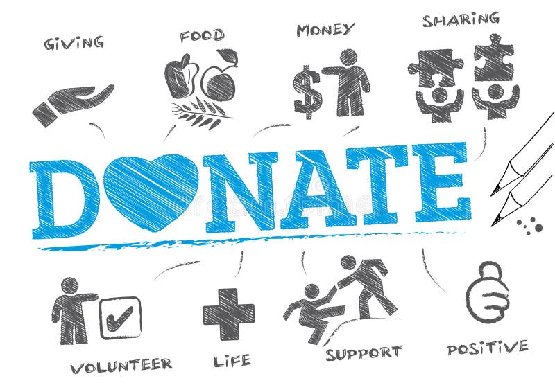 Donate concept doodle stock illustration. Illustration of poor - 76009987