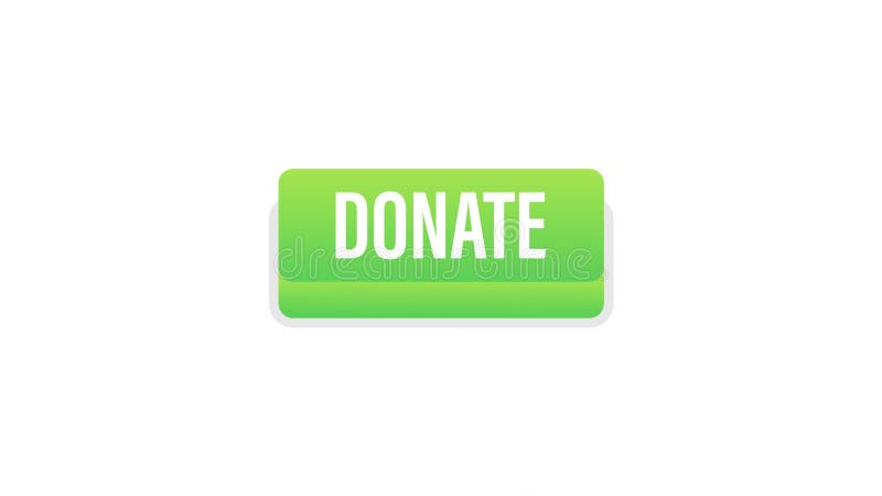 Donate with Cursor Button. Internet Icon. Pointer Click Icon. Motion Graphics 4k Stock Footage ...