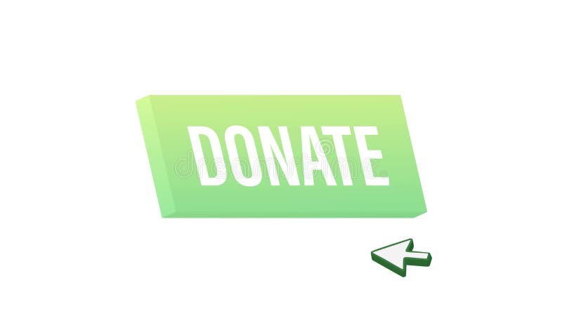 Donate with Cursor Button. Internet Icon. Pointer Click Icon. Motion Graphics 4k Stock Video ...