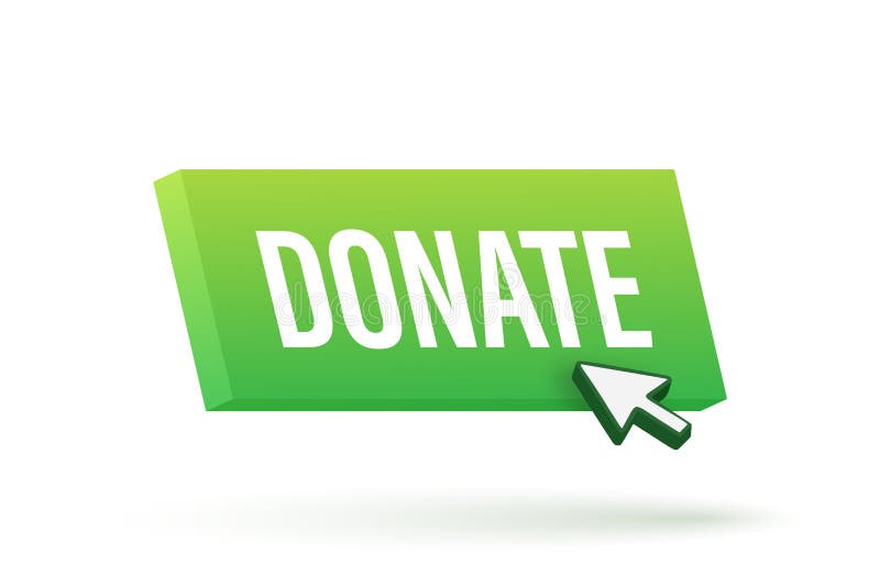 Donate with Cursor Button Neon Icon. Internet Icon. Pointer Click Icon ...