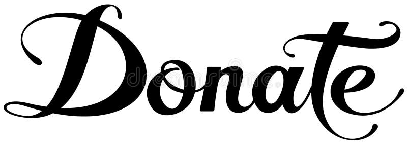 Donate - Custom Calligraphy Text Stock Vector - Illustration of grant ...