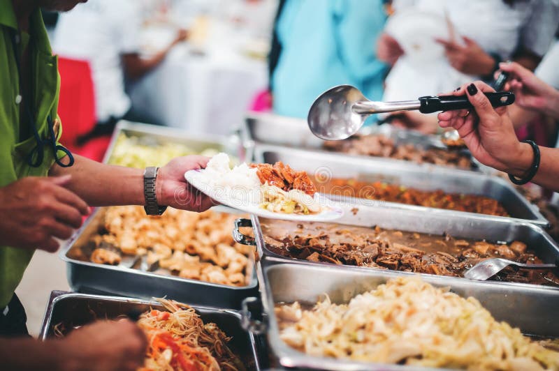 Donate Food To the Poor : Concept Sharing Food with Homeless Stock ...