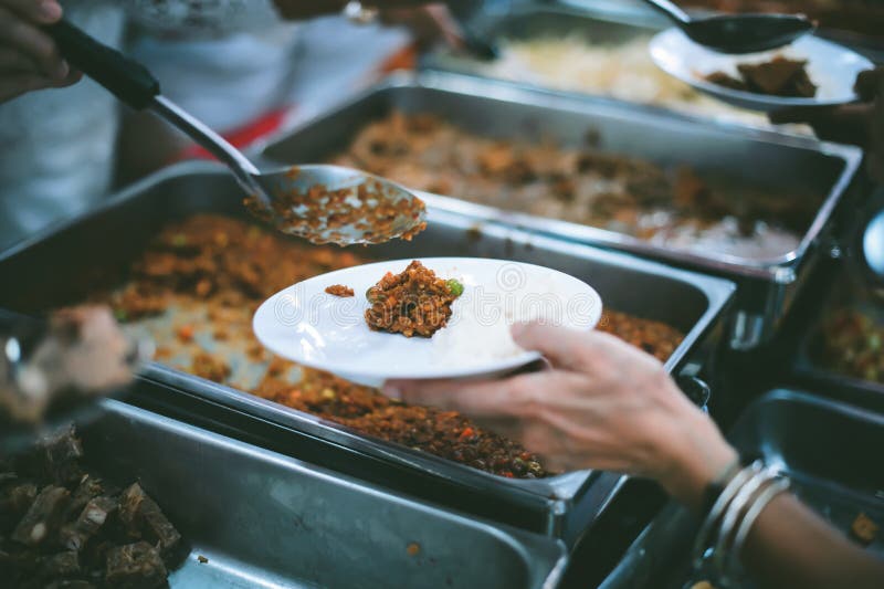 Donate Food To the Poor : Concept Sharing Food with Homeless Stock ...