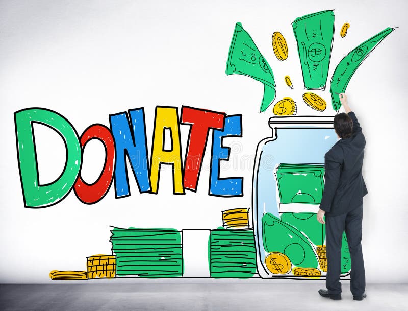 Donate Give Help stock illustration. Illustration of donate - 58364902