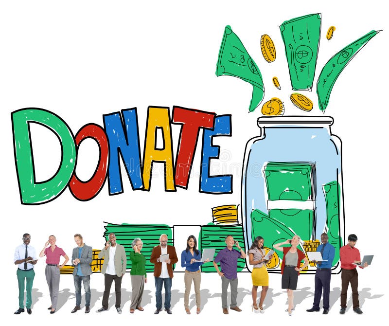 Donate Give Help Support Assistance Concept Stock Illustration ...