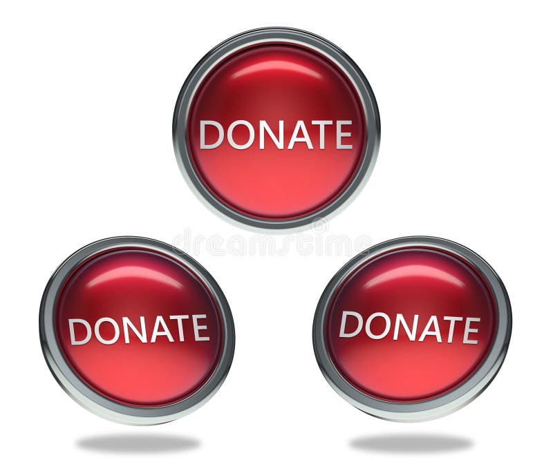 Donate glass button stock illustration. Illustration of rendering ...
