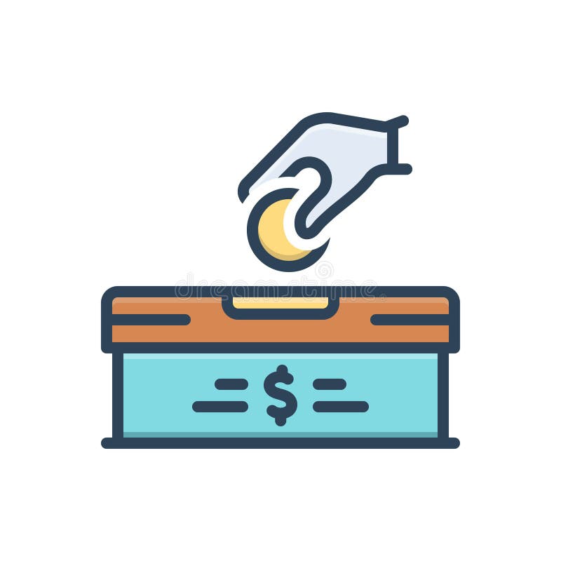 Color Illustration Icon for Donate, Donation Box and Fund Stock Vector ...