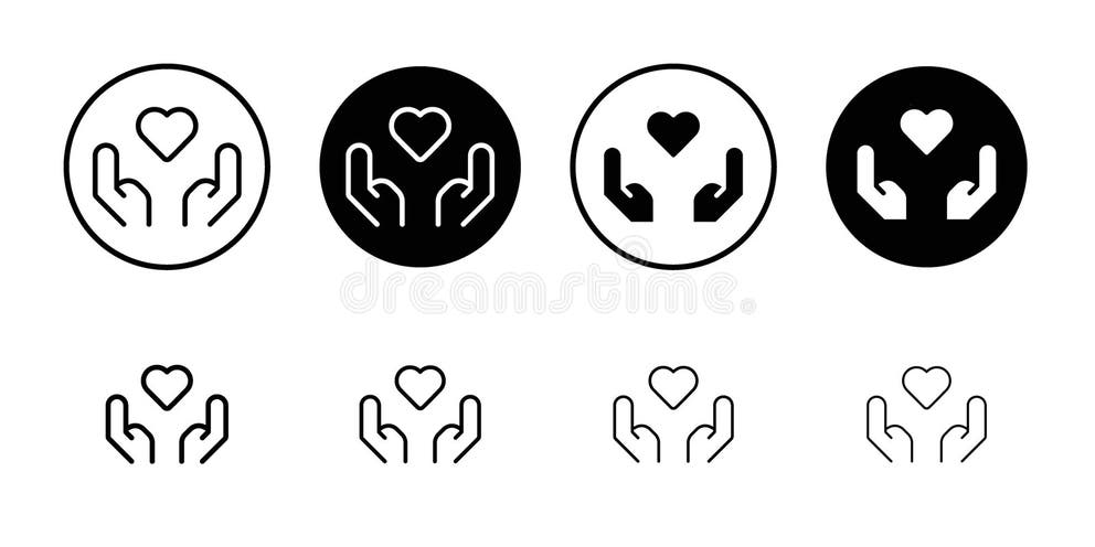 Donate Icon Outline Vector for Web Ui Stock Vector - Illustration of ...