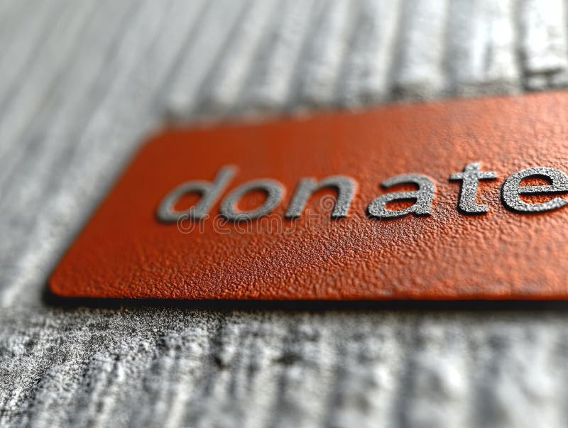 Donate Label on Textured Surface Encouraging Charitable Contributions ...
